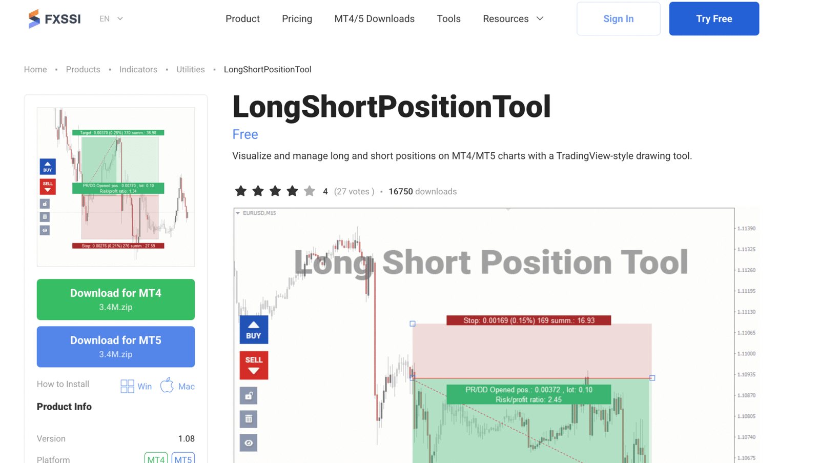 Position Size Calculators for MT5 | Position Size Calculator
